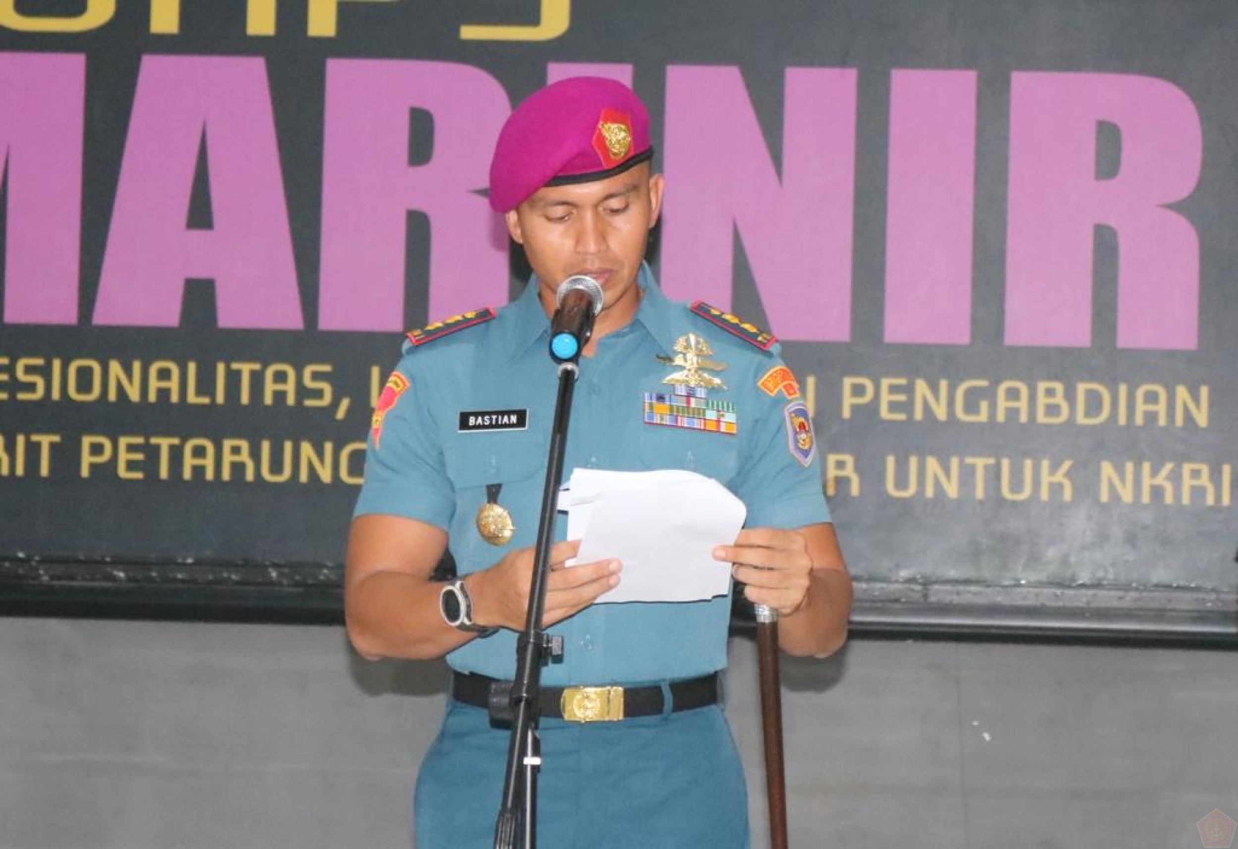 Semangat Membara Danyonif 4 Marinir Sebagai Pembaca Amanat Kasum TNI ...