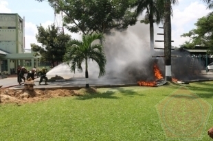 Makorem 091/Asn Gelar Protap Kebakaran | Website Tentara Nasional Indonesia