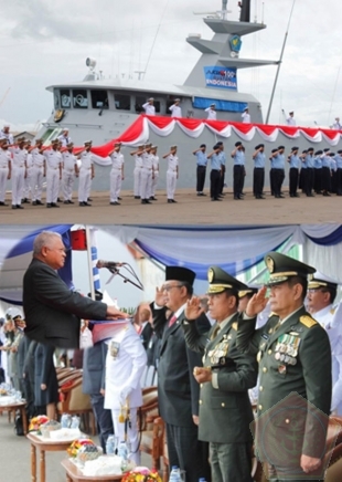 Menhan RI Launching KRI Pari 849 dan KRI Sembilang 850 di Batam ...