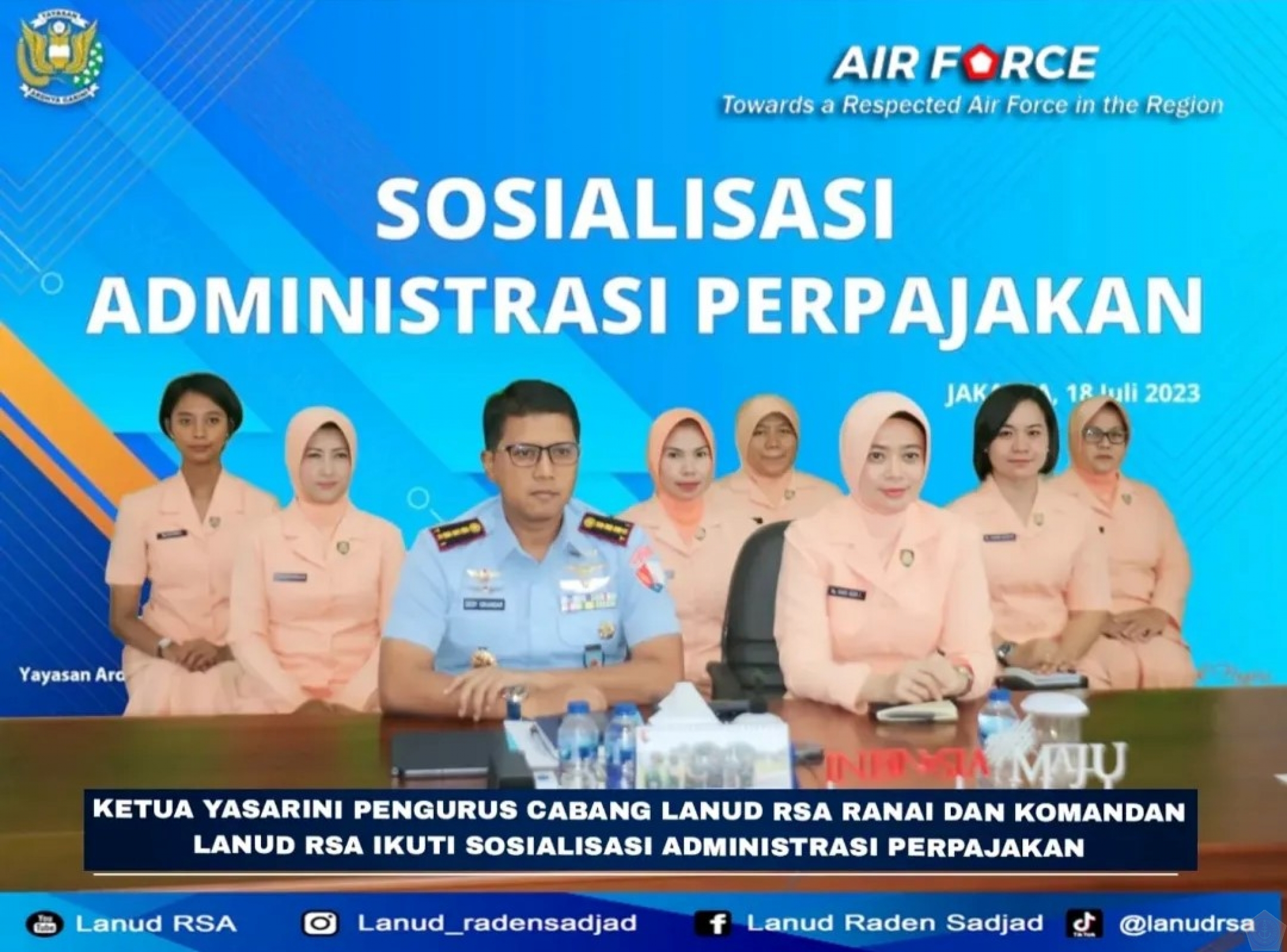 Ketua Yasarini Pengurus Cabang Lanud RSA Ranai dan Komandan Lanud RSA ...