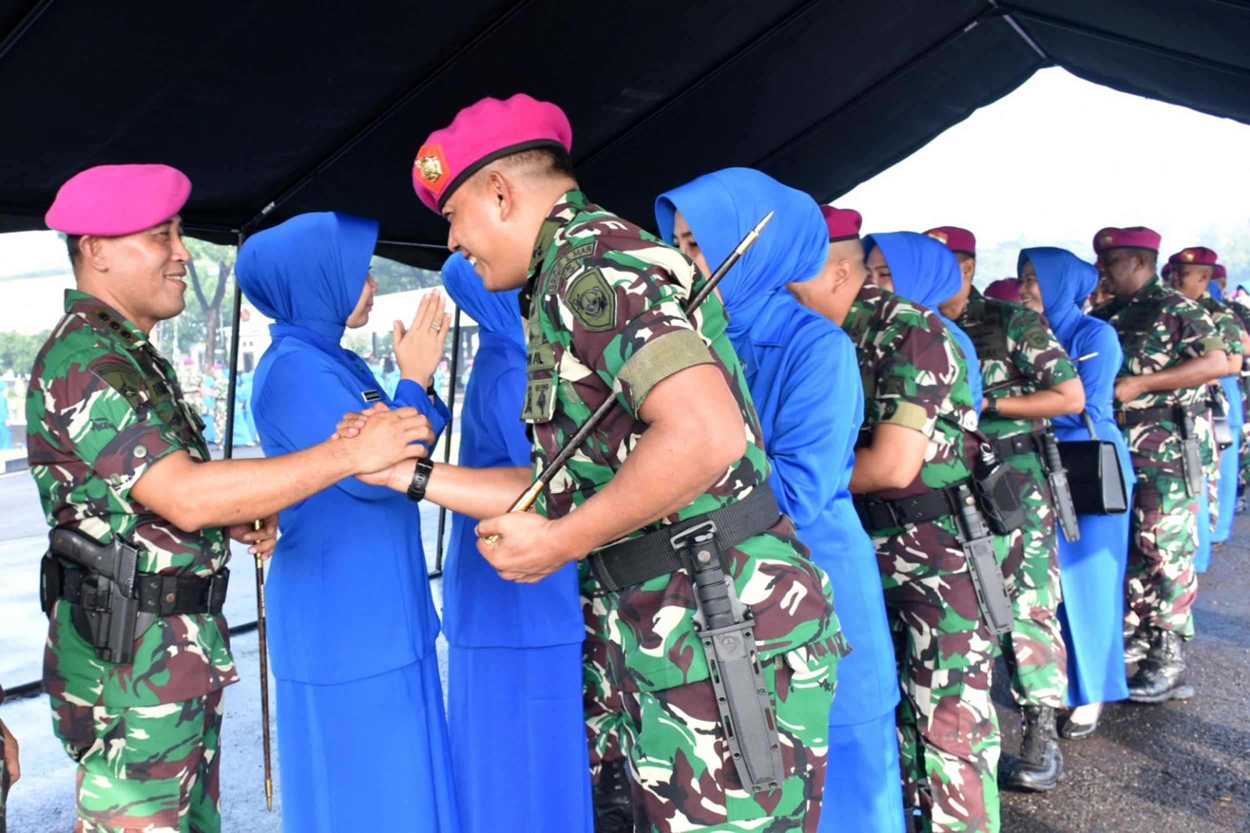 Usai Libur Lebaran, Komandan dan Prajurit Batalyon Infanteri 5 Marinir ...