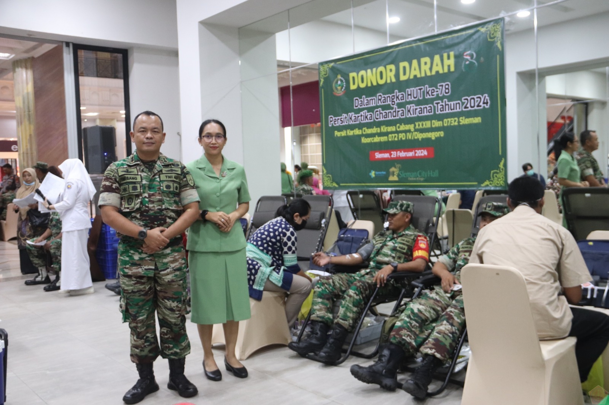 Peringati HUT Persit Kartika Chandra Kirana ke-78 Tahun 2024 Kodim 0732/Sleman Gelar Donor Darah ...